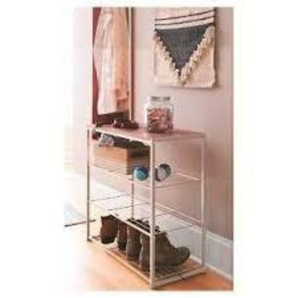 Threshold | Storage & Organization | 4 Tier Shoe Rack With Rustic Oak ...